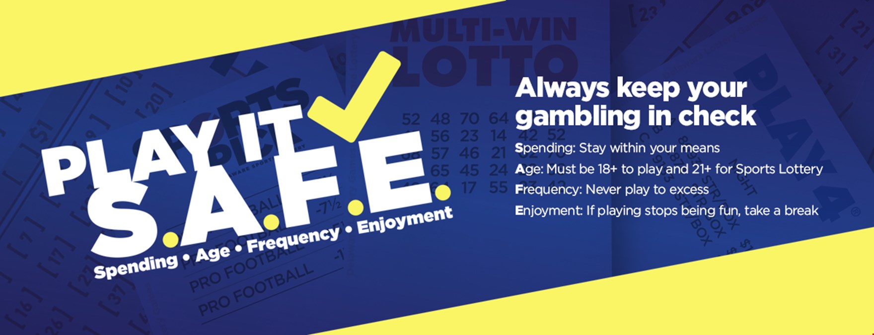 Play Responsibly | Delaware Lottery