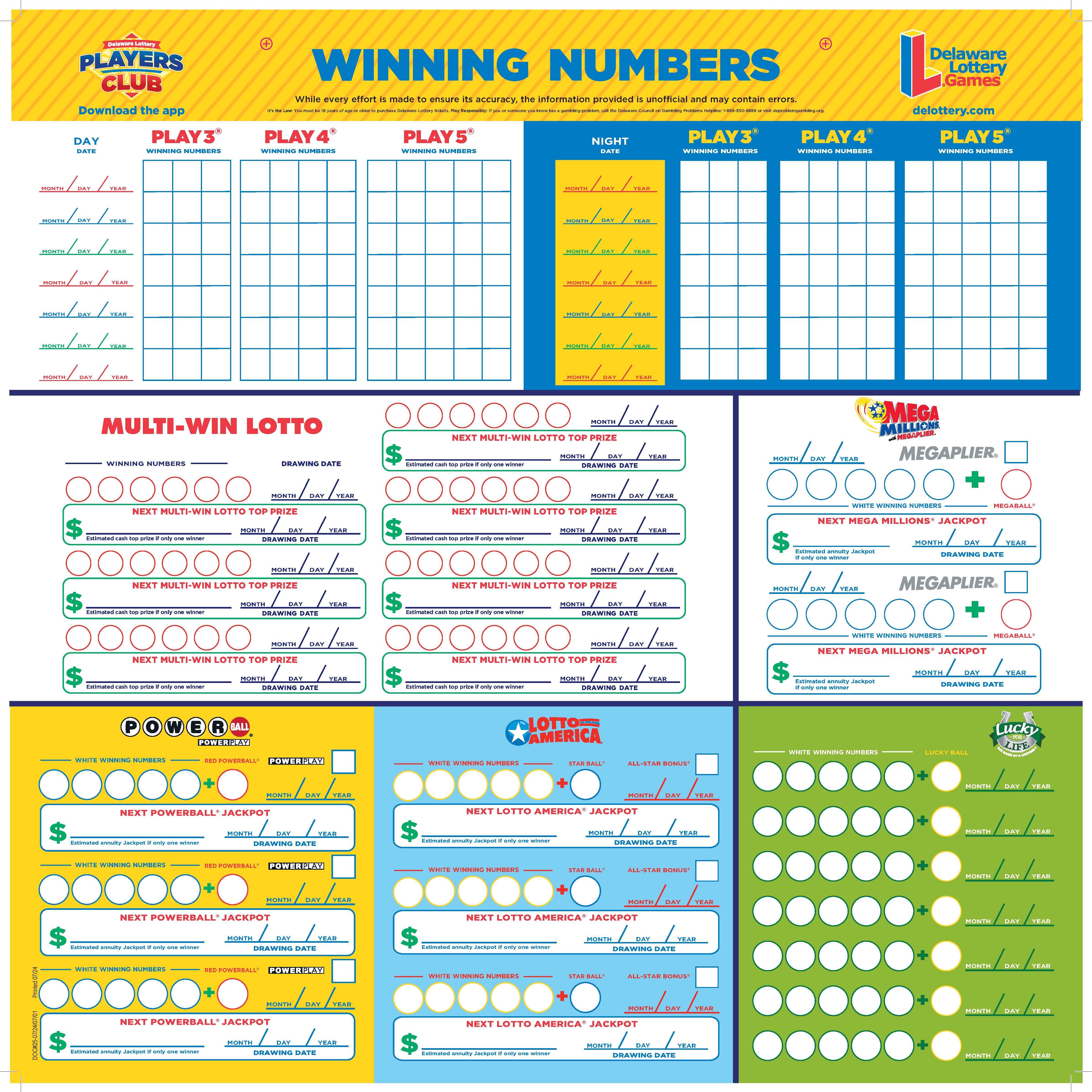 Available Point-Of-Sale Materials | Delaware Lottery