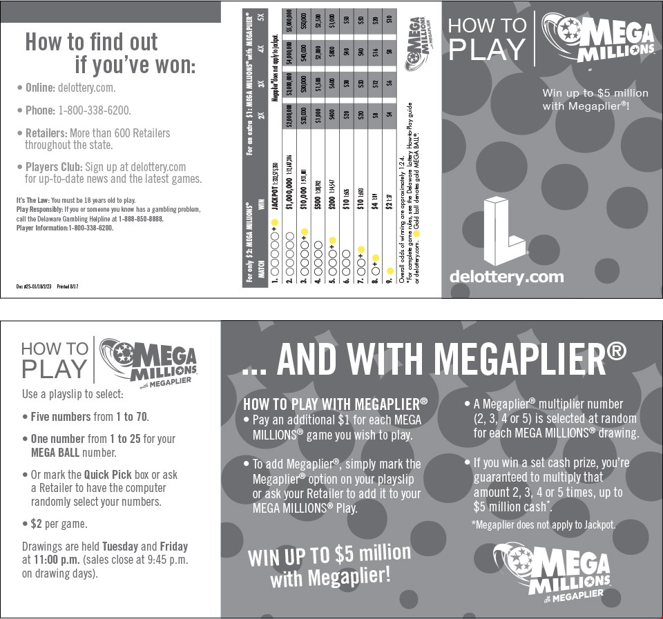 Available Point-Of-Sale Materials | Delaware Lottery